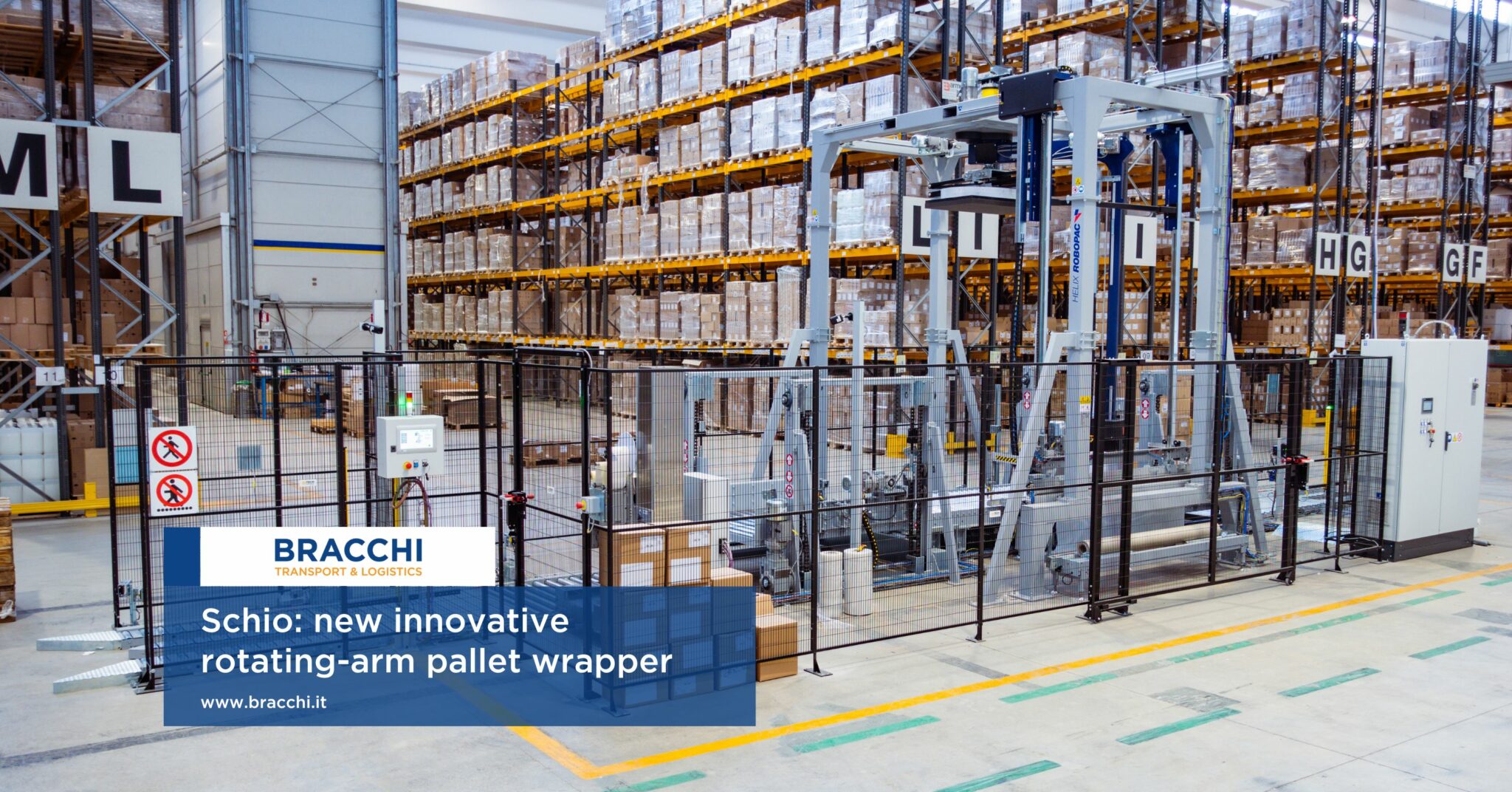 NEW INNOVATIVE ROTATING-ARM PALLET WRAPPER | Bracchi